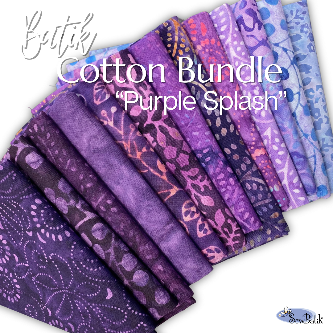 Batik Cotton Bundle: Purple Splash – SewBatik