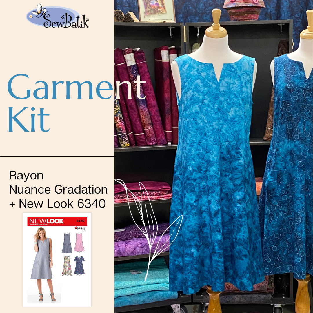 Garment Kit - New Look 6340 Dress - Rayon Nuance Gradation – SewBatik