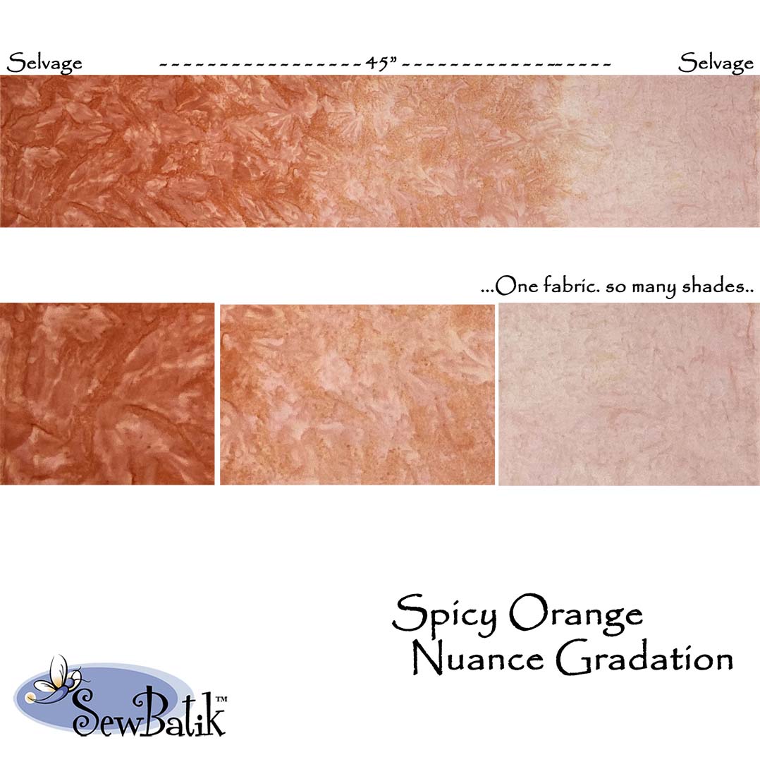 45" Cotton Nuance - Spicy Orange – SewBatik