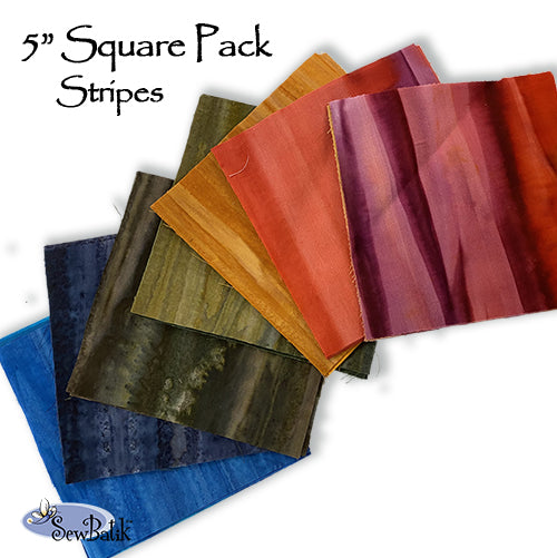 5" Square Pack - Stripes – SewBatik