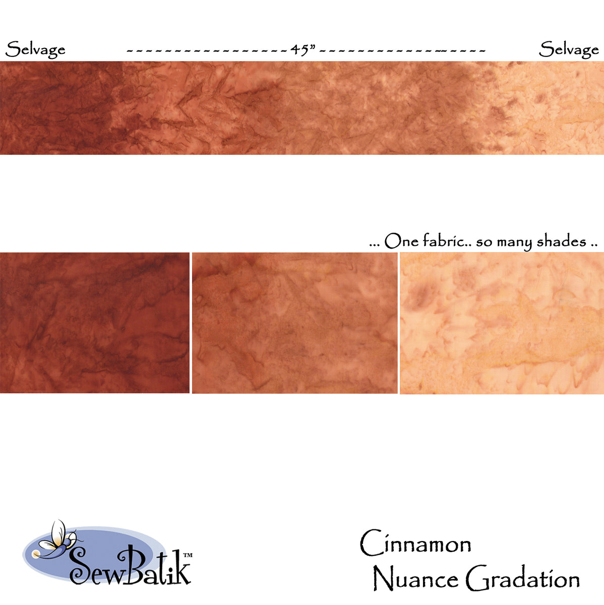 45" Cotton Nuance - Cinnamon – SewBatik