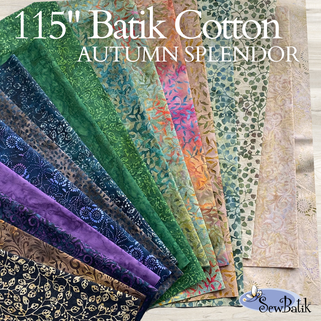 112" Batik Cotton - Shades of Fall – SewBatik