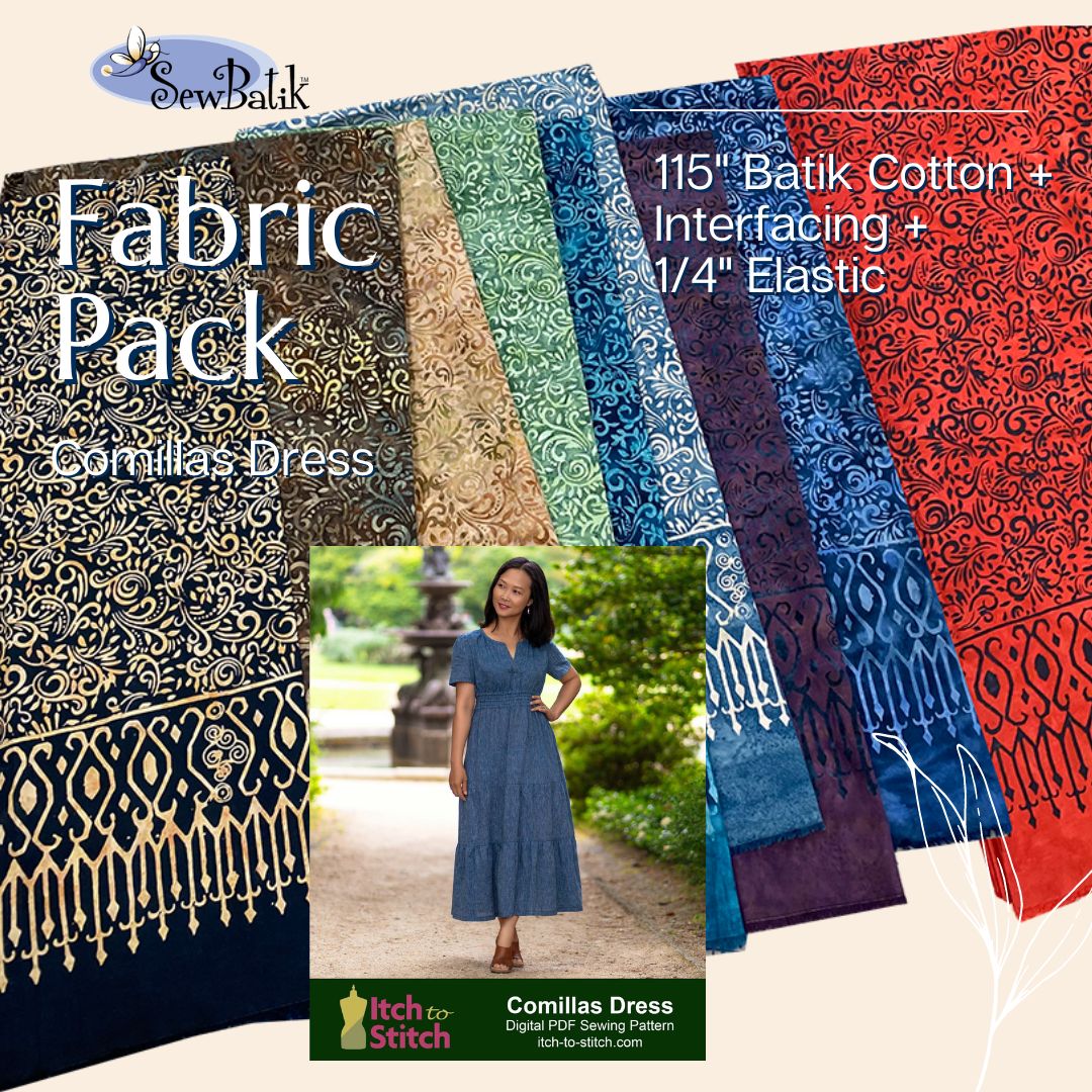 Fabric Pack: Comillas Dress by Itch To Stitch - 115"Batik Cotton – SewBatik