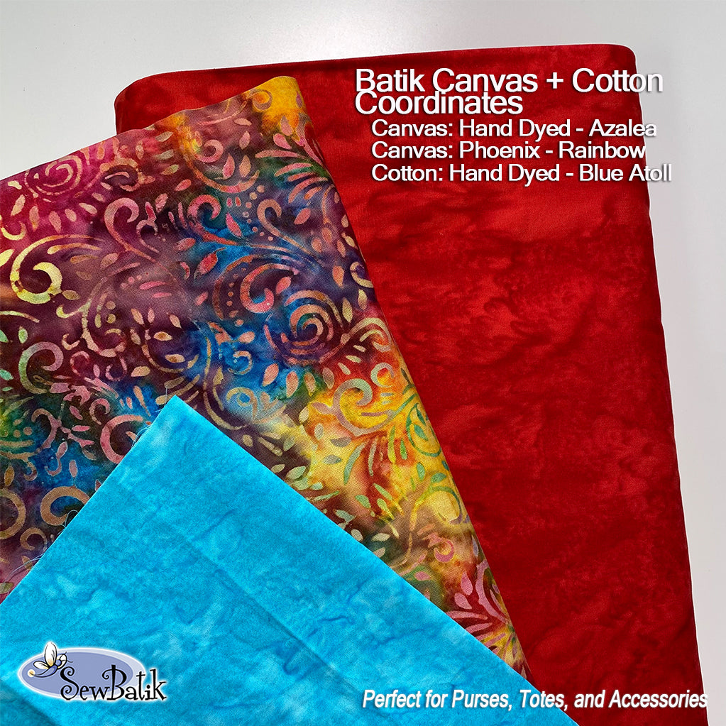Batik Canvas (2) + (1) Cotton Coordinate - Rainbow – SewBatik