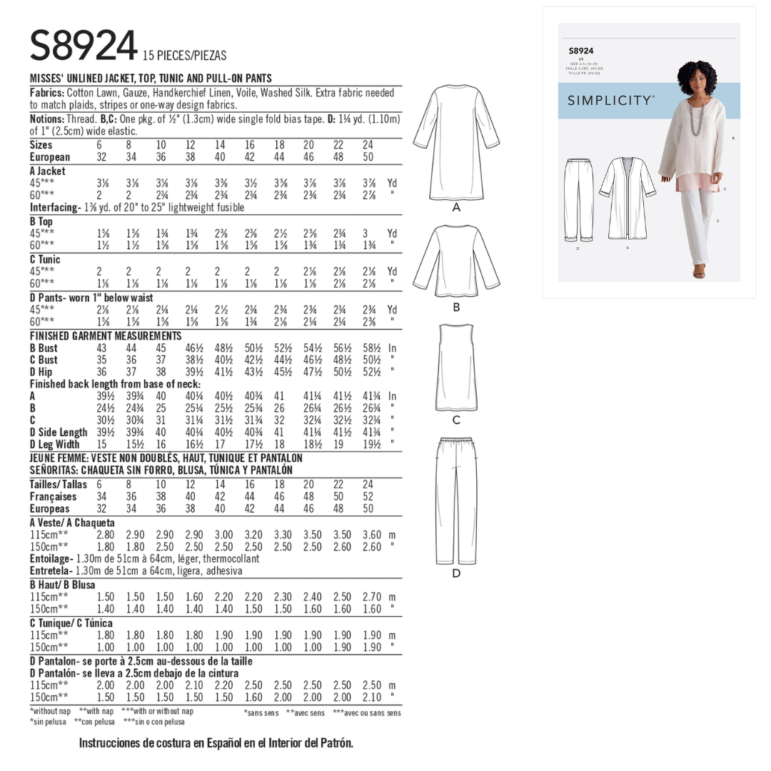 Pattern: Simplicity 8924 – SewBatik