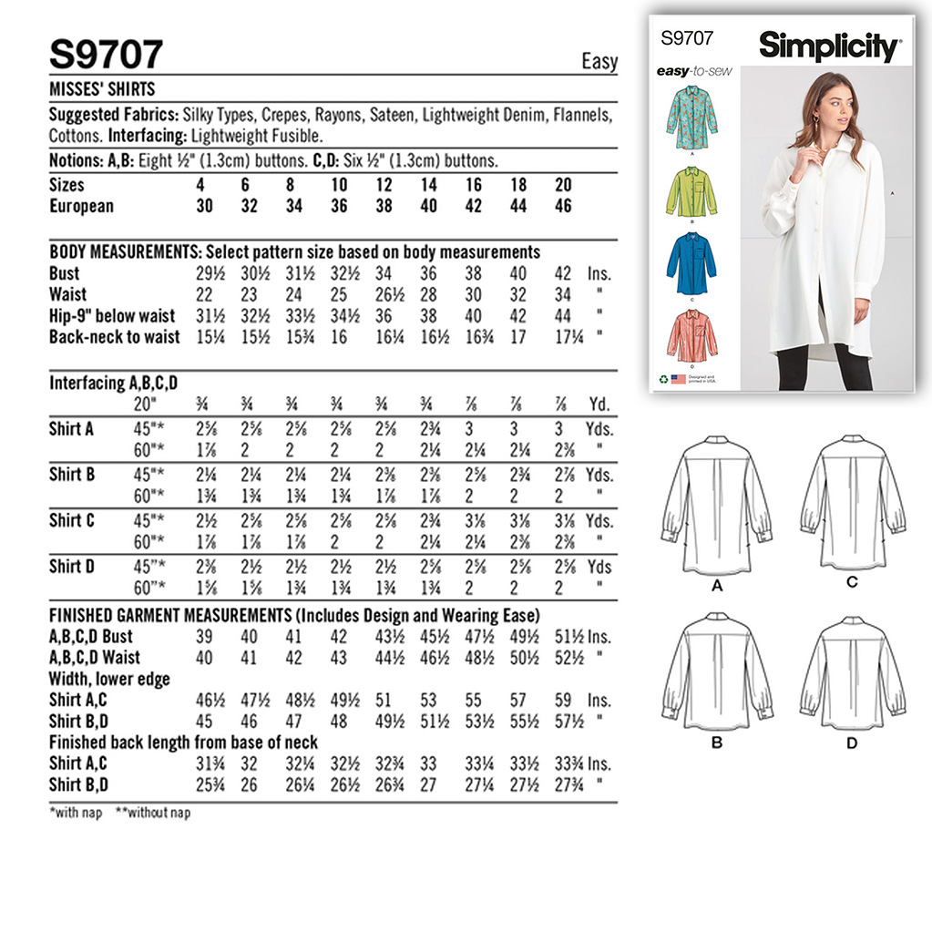 Pattern: Simplicity 9707 Shirt – SewBatik