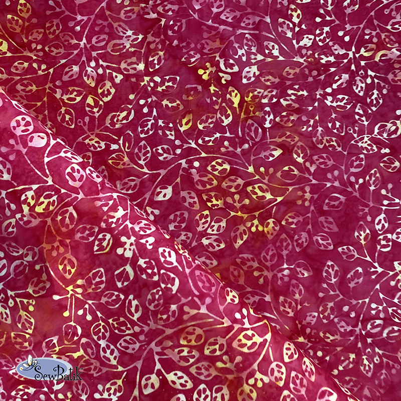 115" Wide Batik - Violetta - Strawberry – SewBatik