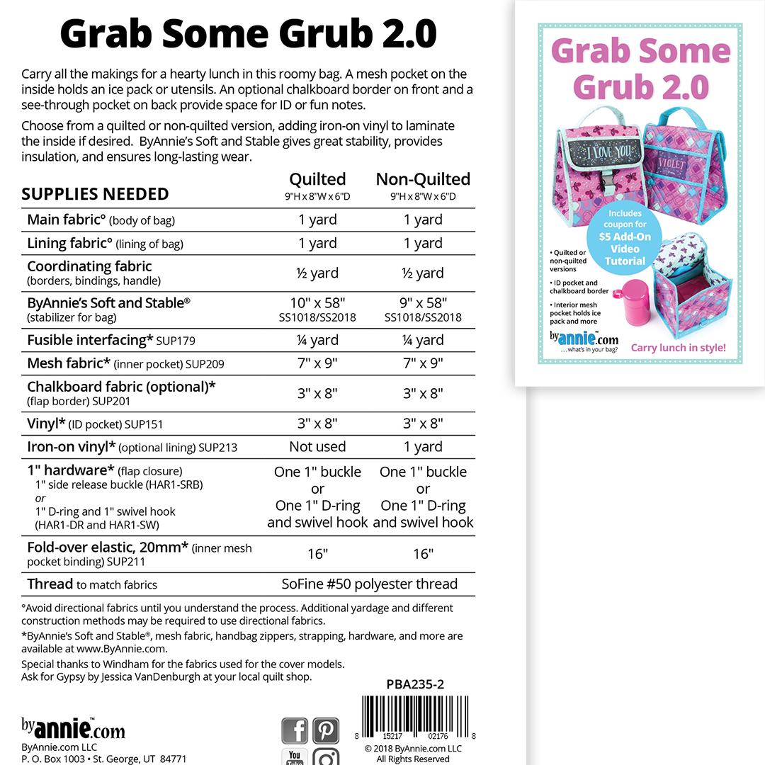 Pattern: Grab Some Grub 2.0 byAnnie – SewBatik