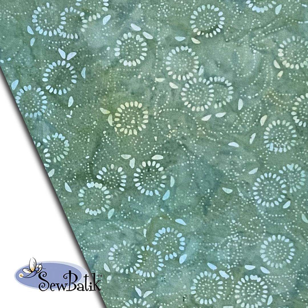57" Batik Canvas (5oz) - Medora Flora - Sage – SewBatik