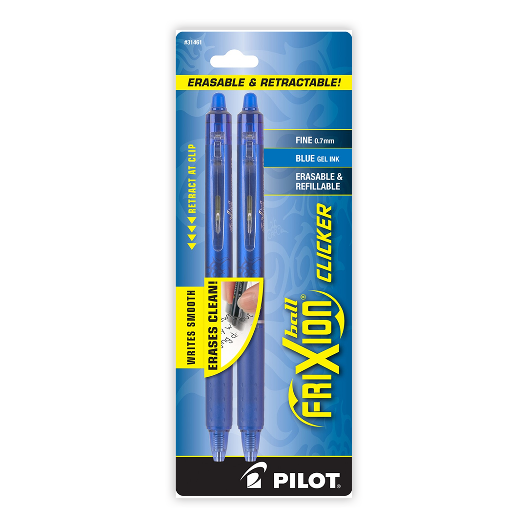 Frixion Clicker Pen Blue Fine Point 0.7mm 2pk – SewBatik