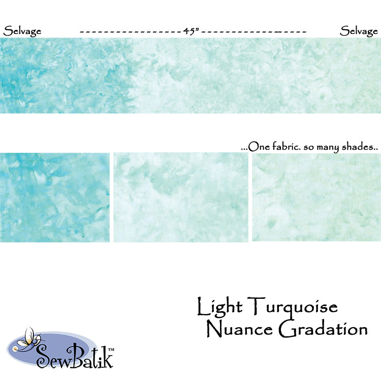 45" Cotton Nuance - Light Turquoise – SewBatik