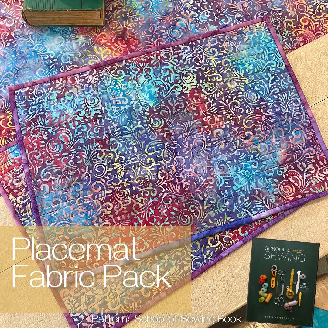 Fabric Pack: 4 Placemats (School of Sewing) – SewBatik