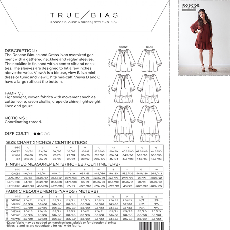 Pattern: Roscoe Blouse & Dress – SewBatik