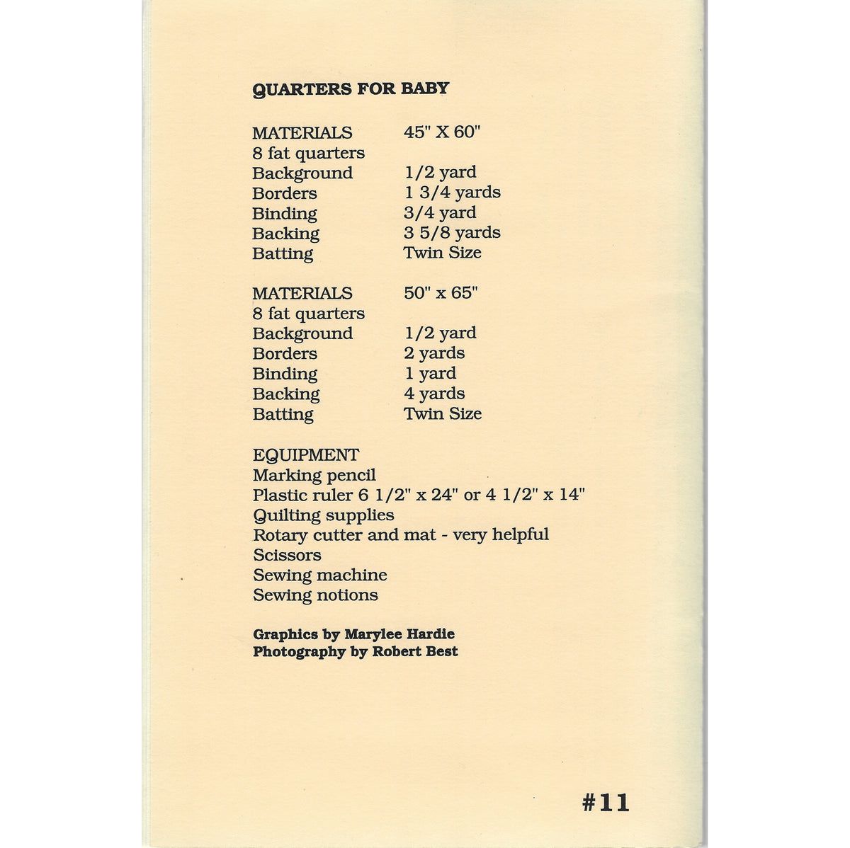 Quarters For Baby – SewBatik